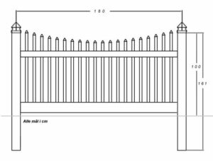 Vedlikeholdsfritt stakittgjerde buet i PVC - TerrasseGutta